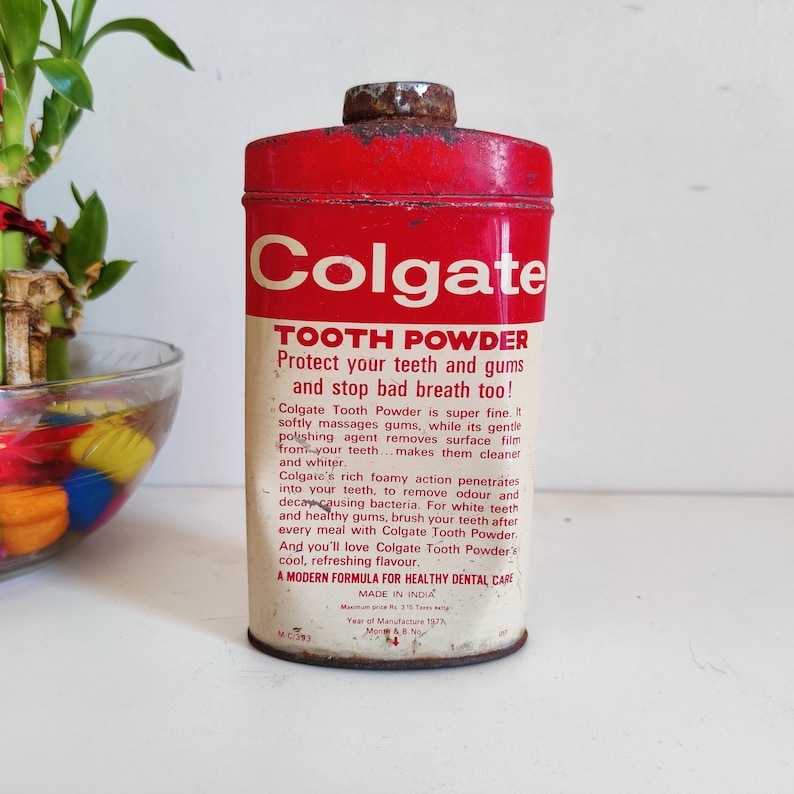 Vintage Colgate Tooth Powder Advertising Tin Box Colgate Tin Box ...