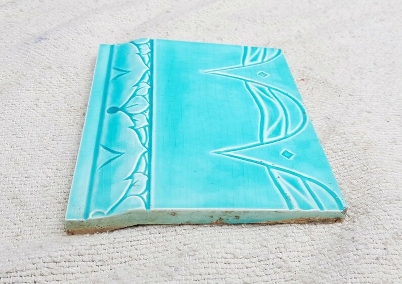 Vintage Architecture Tile Blue Shade Sea & Mountain Design Tile , Japan ...