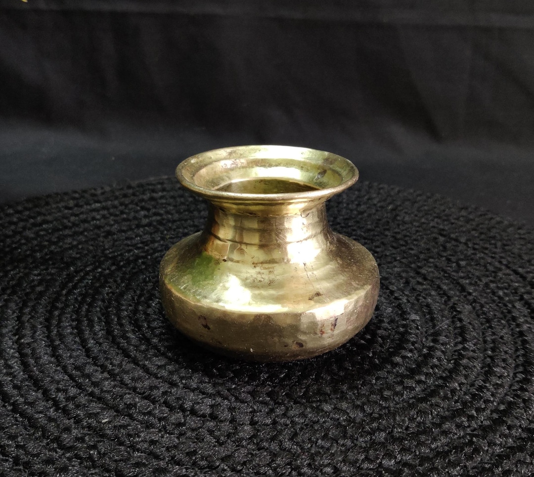 Antique Brass Tadka Handi | Tarka Cooking Pot | Tempering of Spices Pot ...