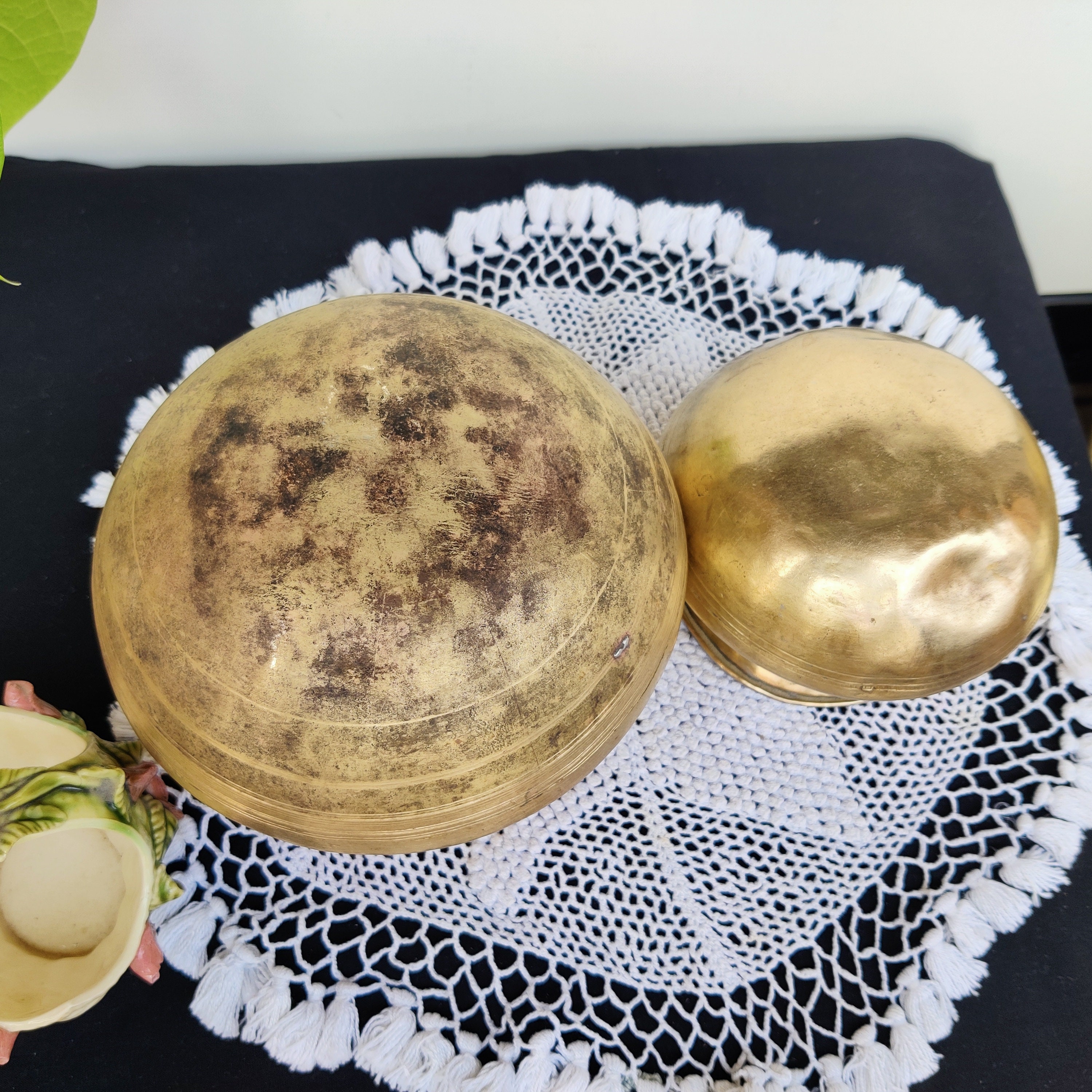 Antique Brass Solid Cooking Pot - Set of 2 | Antique Rice Pot | Brass ...