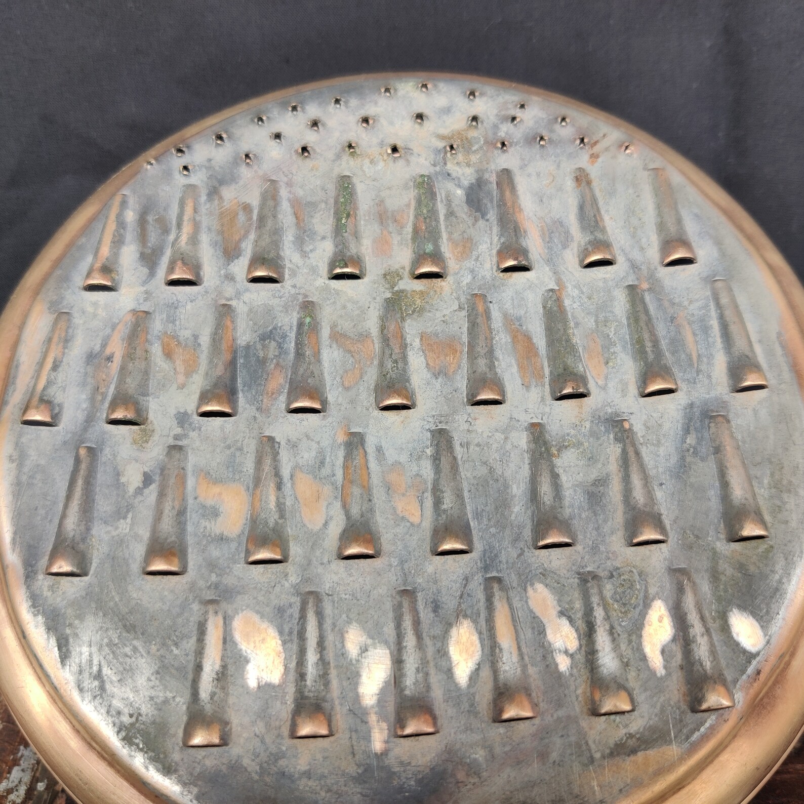 Antique Brass Round Cheese Grater Vintage Brass Vegetable Shredder ...
