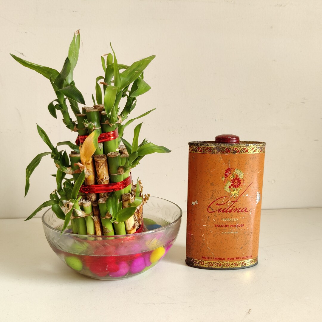 Vintage Cutina Talcum Powder Advertising Tin Box Talcum Powder Tin Box ...