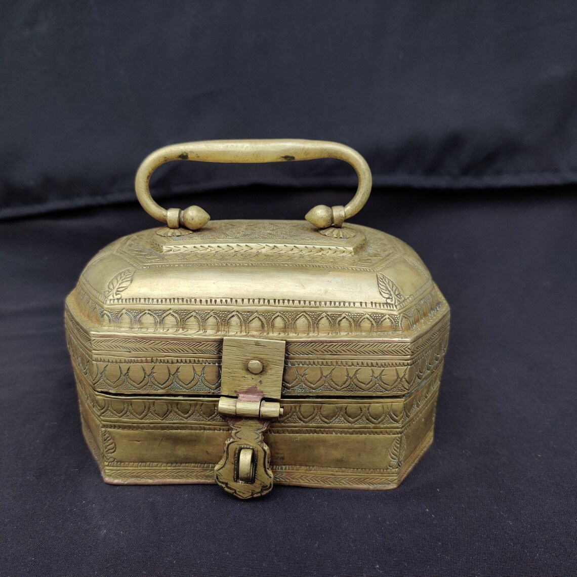 Antique Rare Brass Jewellery Box Delicately Hand Carved | Antique ...