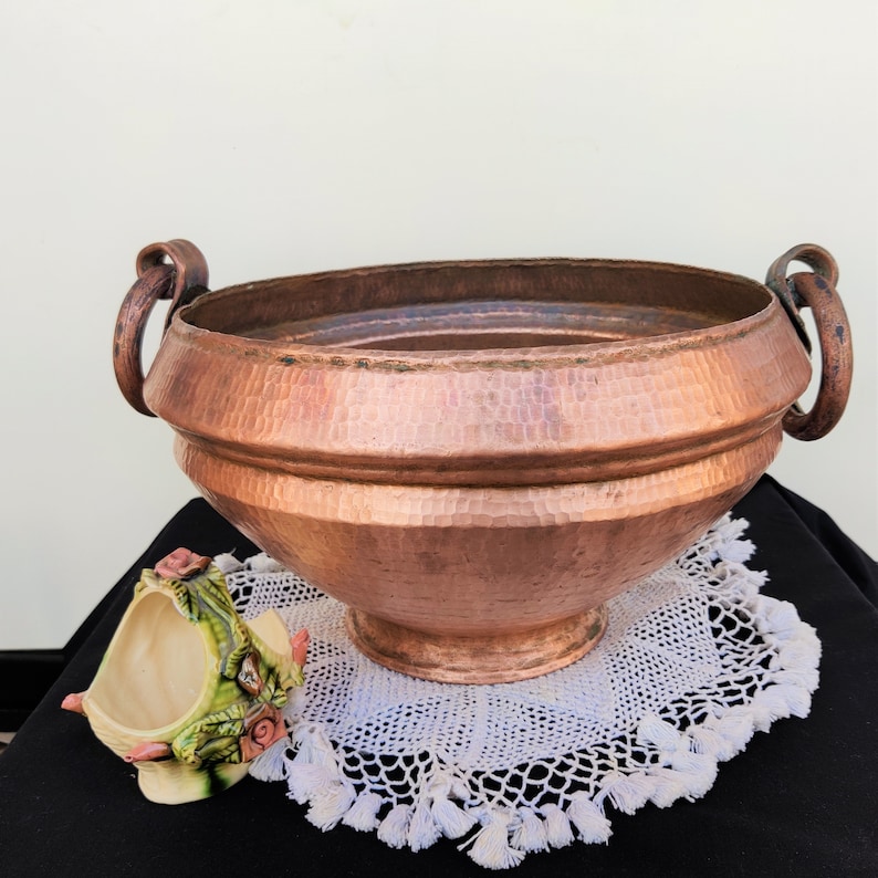 Antique Rare Solid Hand Hammered Heavy Copper Gangalam Water Pot ...