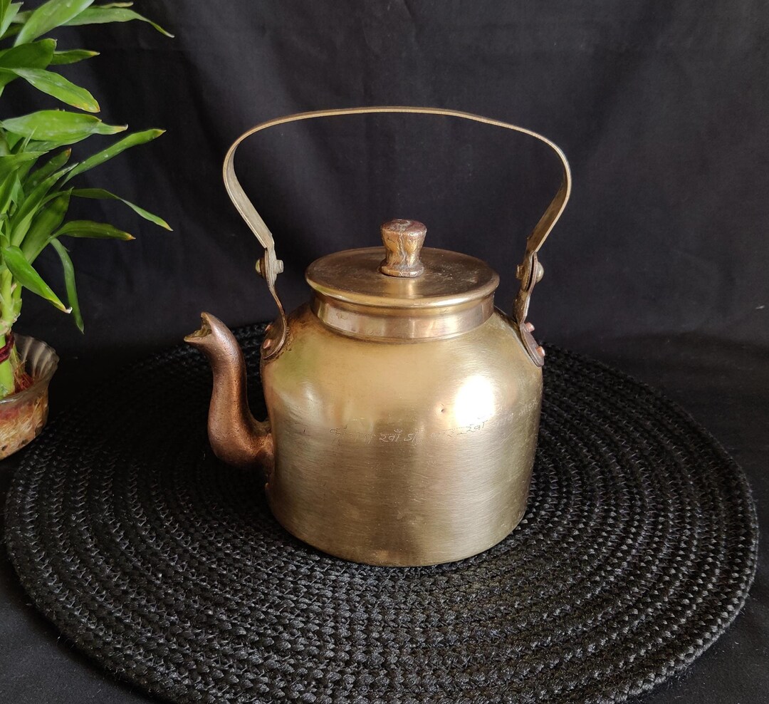 Antique Brass Kettle | Brass Tea Pot | |antique Coffee Kettle | Indian ...