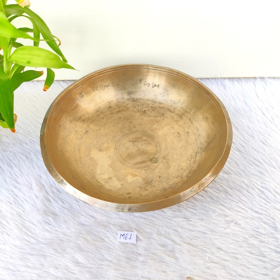 Antique Bronze Bowl 7 Rare Large Thick Rim Scarce Hand - Etsy