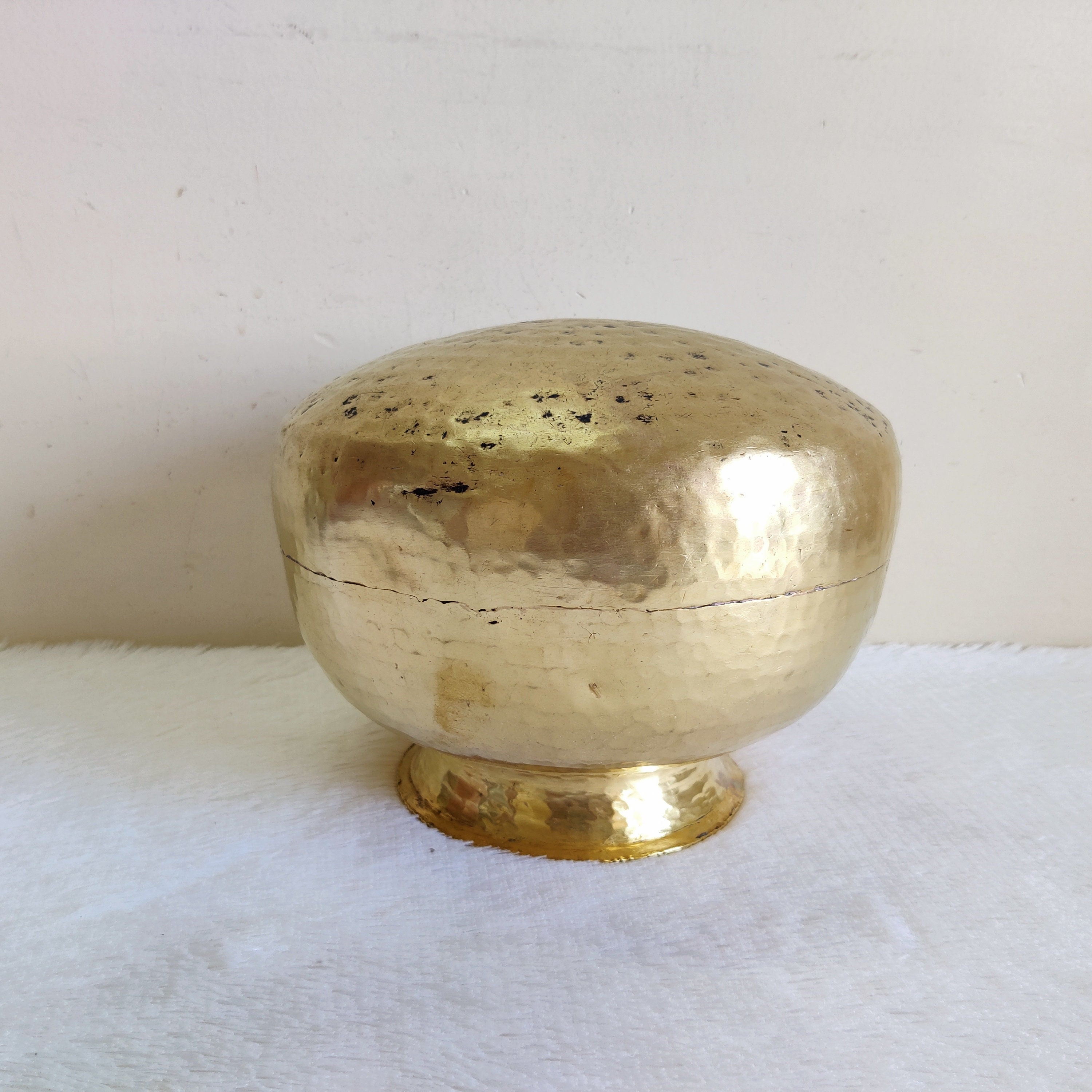 Antique Rare Brass Big Sized Unique Shaped Cooking Pot Antique Heavy ...