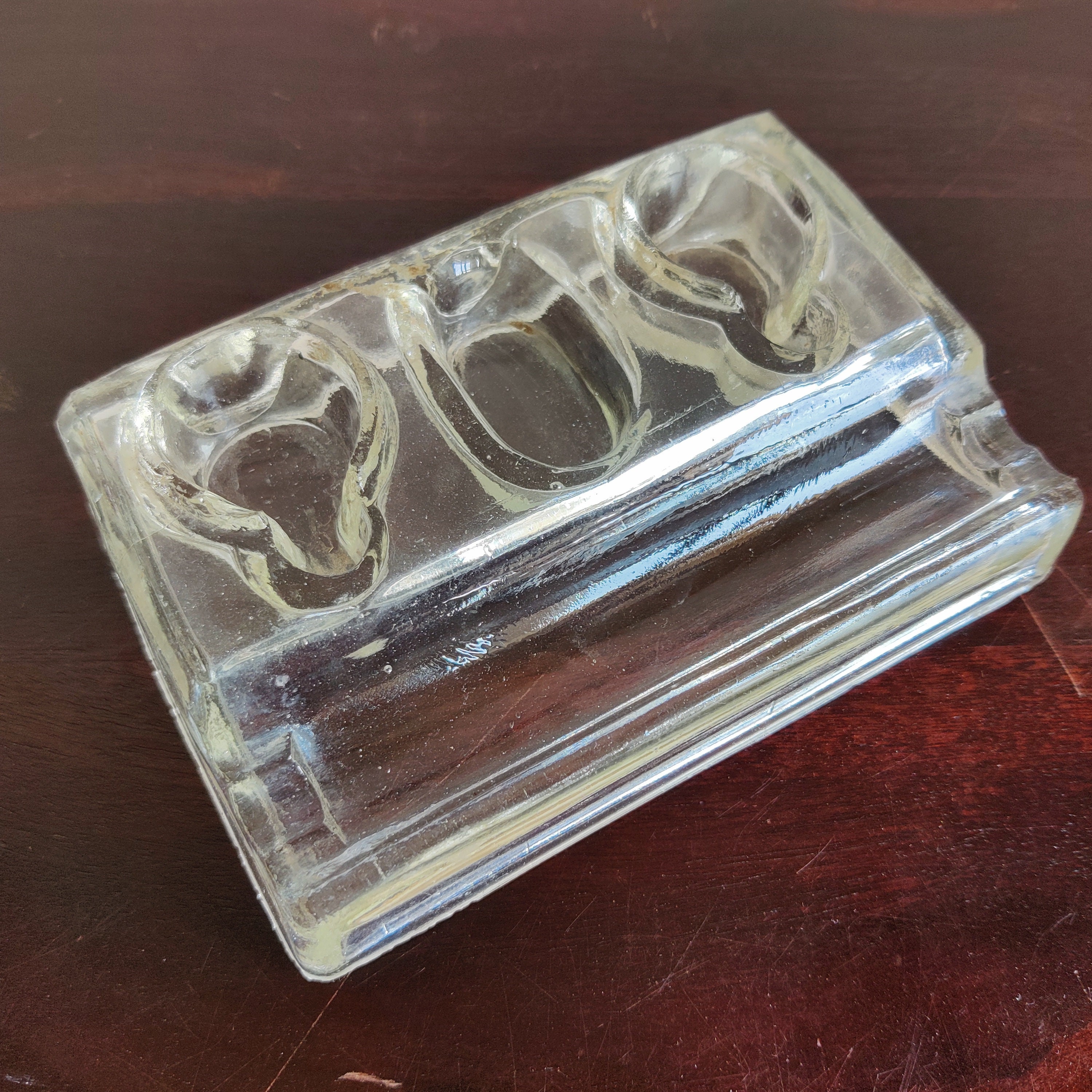 Vintage Office Table Decorative Unique Shape Glass Ink Pot |clear Glass ...