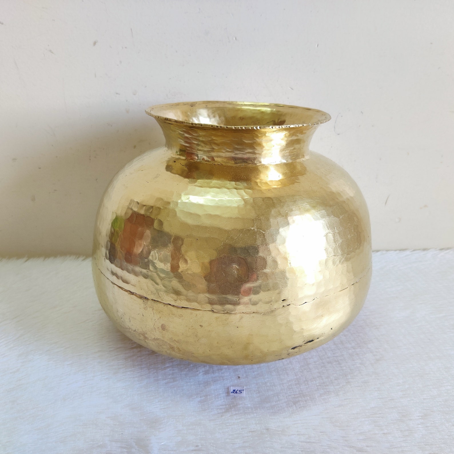 Antique Rare Brass Big Sized Unique Shaped Cooking Pot Antique Heavy ...