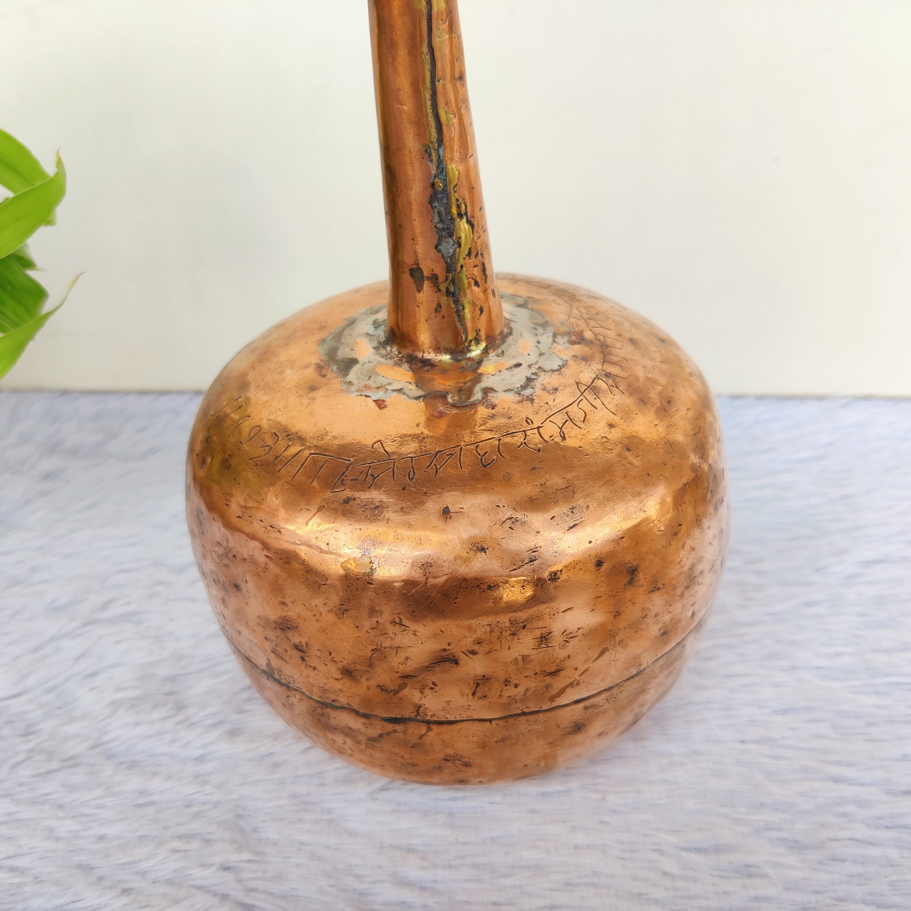 Antique Scarce Handmade Copper Water Pot With Large Belly and Narrow ...