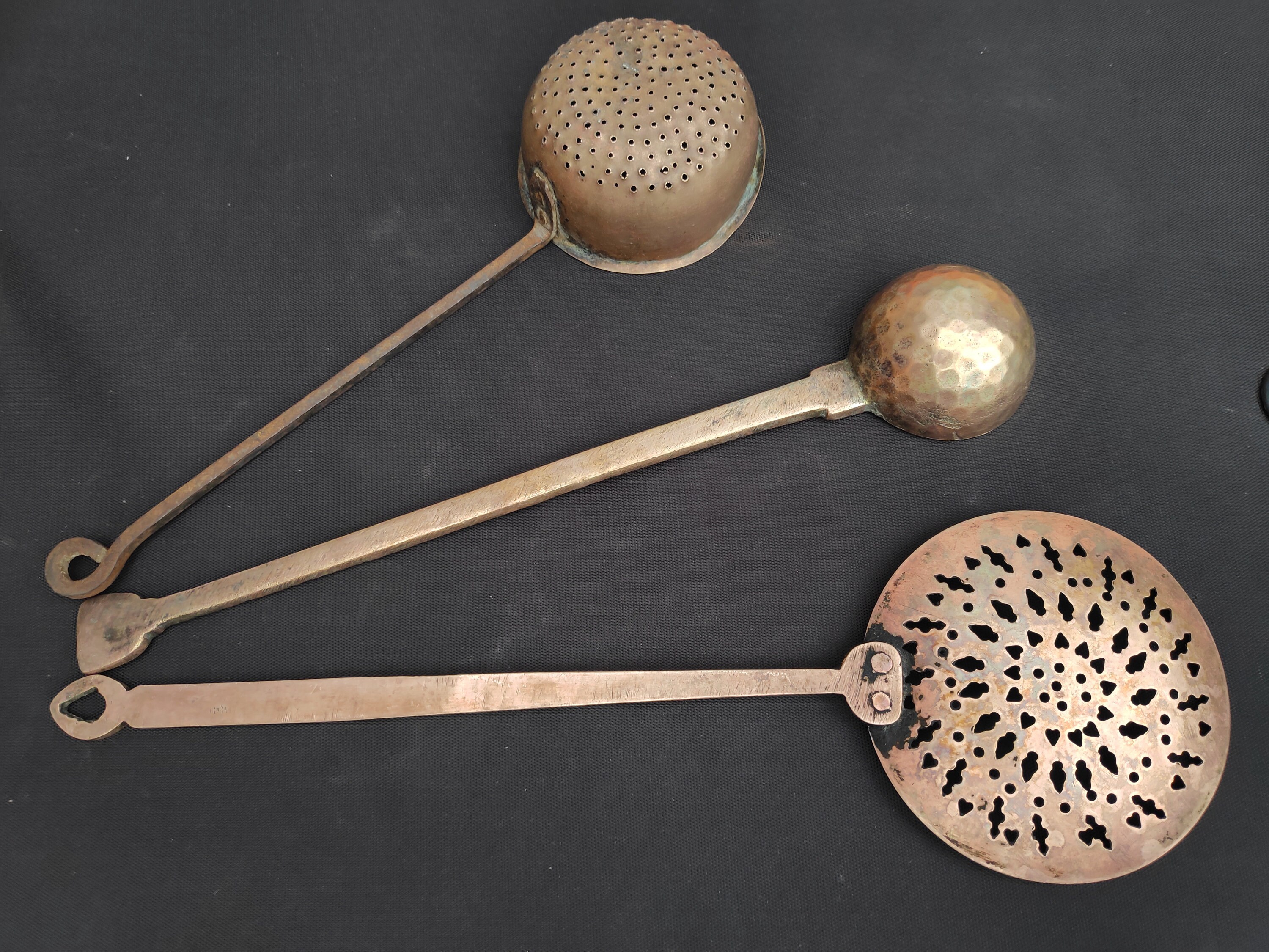 Antique Brass Heavy Weight Frying Spoon Deep Frying Strainer - Etsy New ...