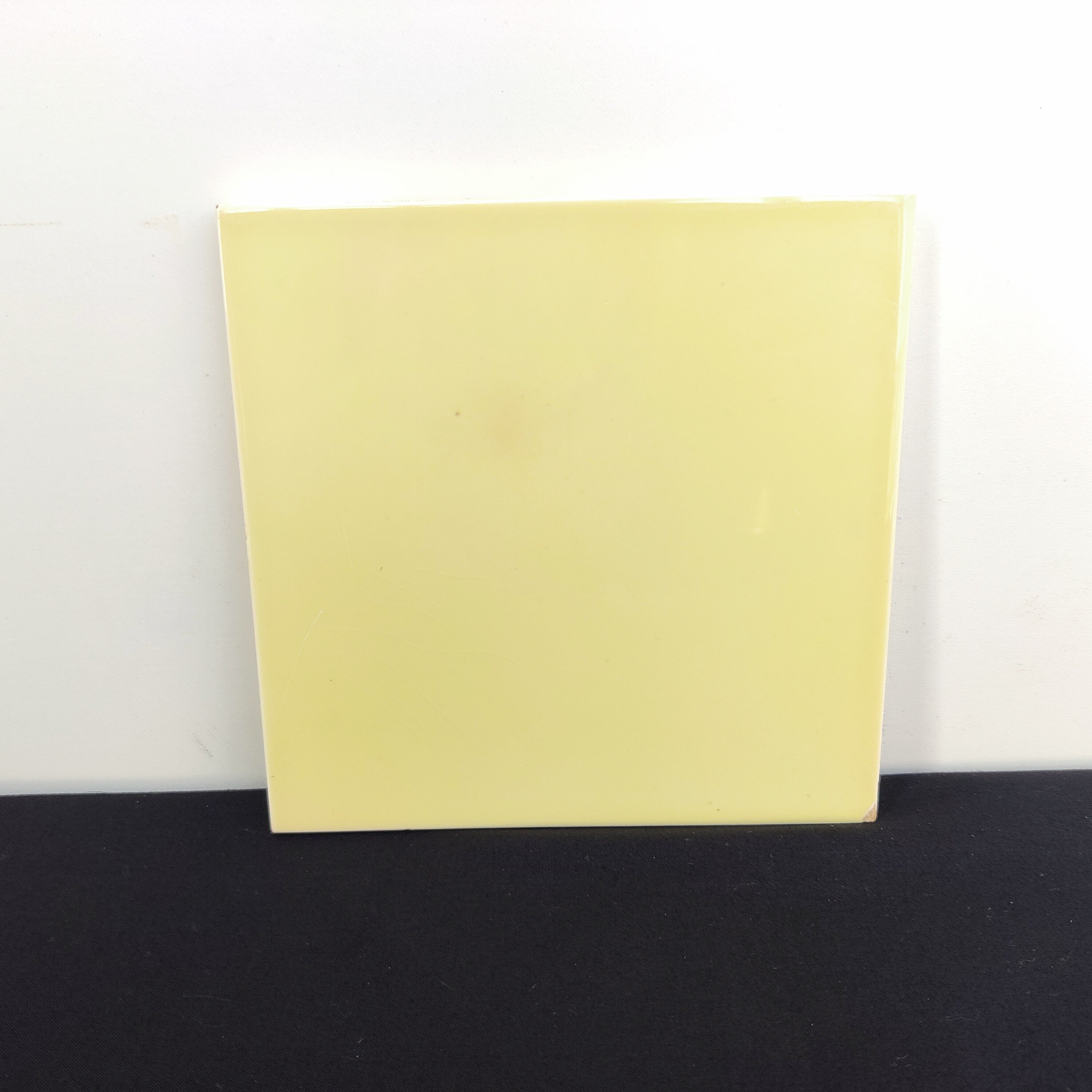 Vintage Pastel Lemon Yellow Architecture Tile Saji Trademark Japan ...