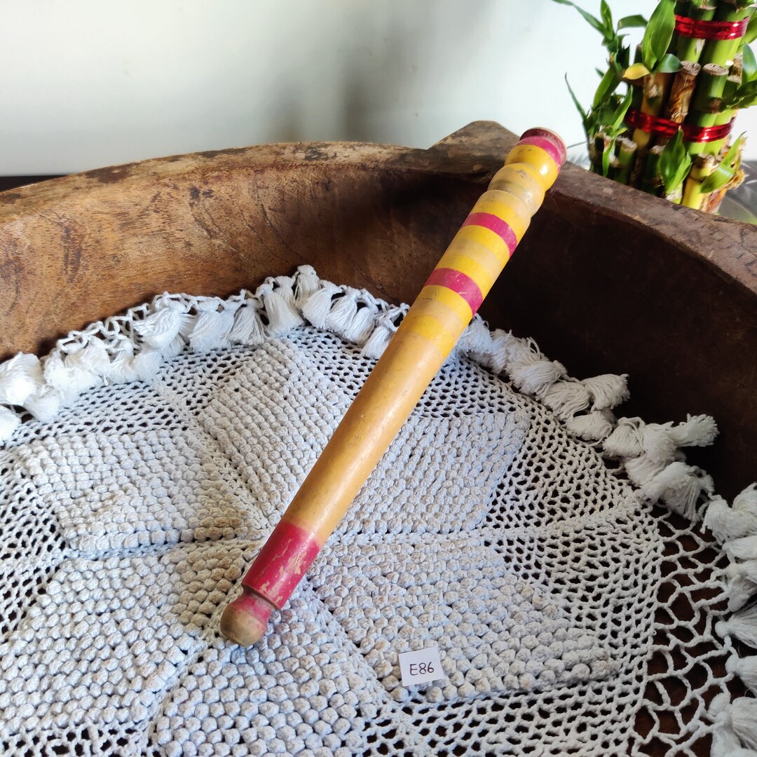 Antique Wooden Hand Fan Stick Rustic Country Farmhouse Decor Handmade ...