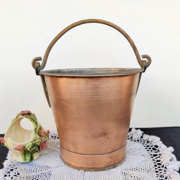 Antique Brass Bucket - Etsy