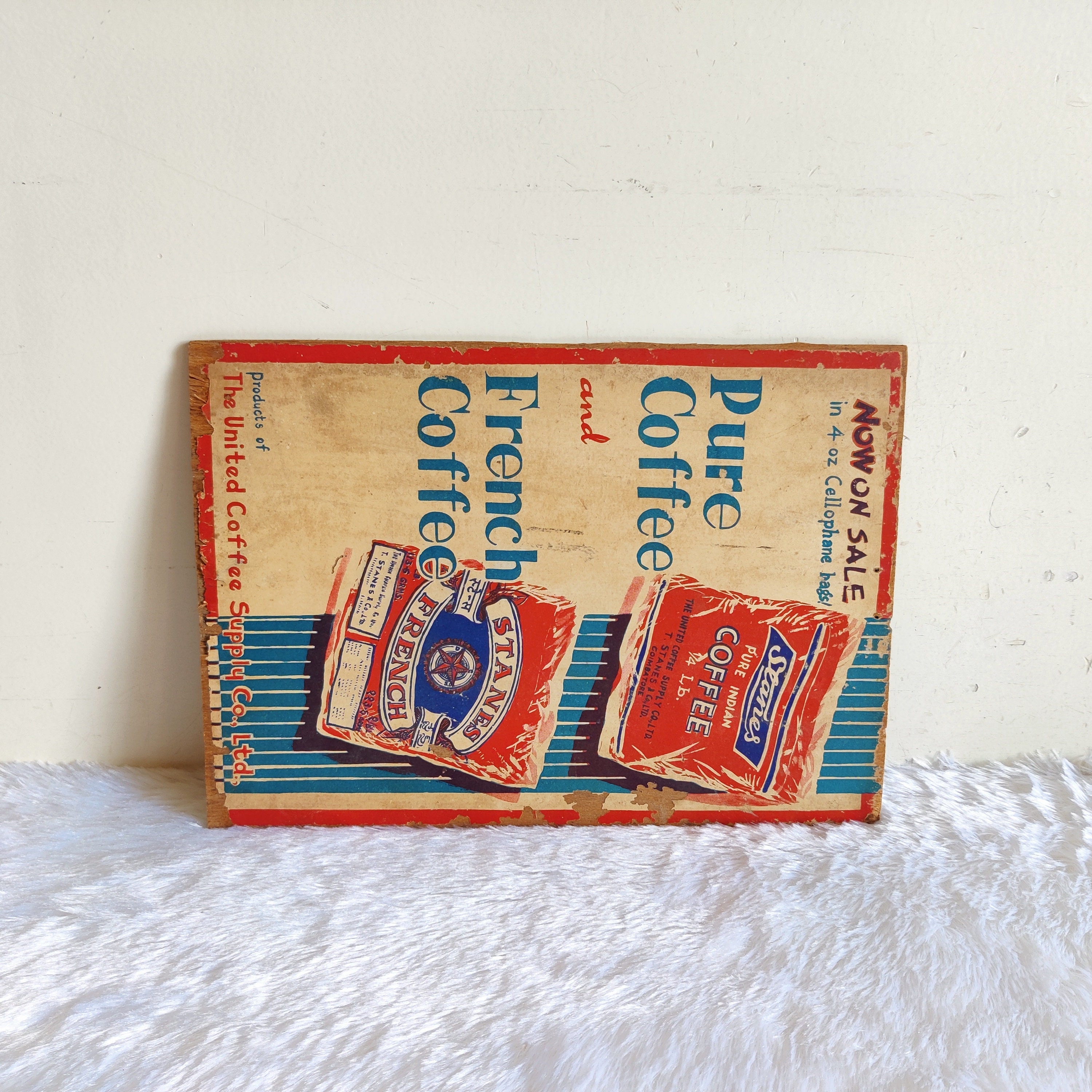 1920s Vintage the United Coffee Supply Co. Ltd. T. Stanes Pure Indian ...