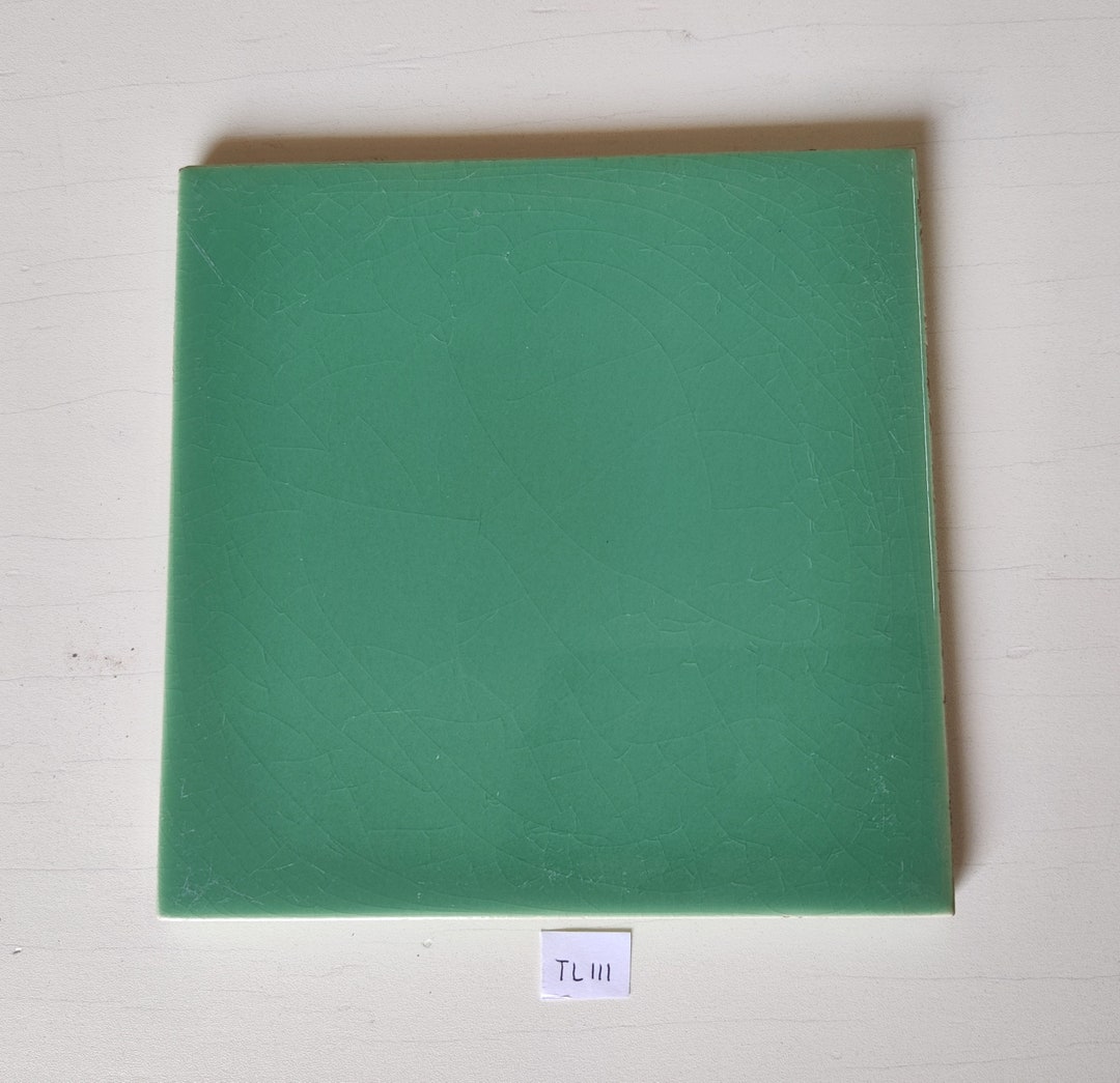 Vintage Green Color Unused Architecture Tile Richards England | Green ...