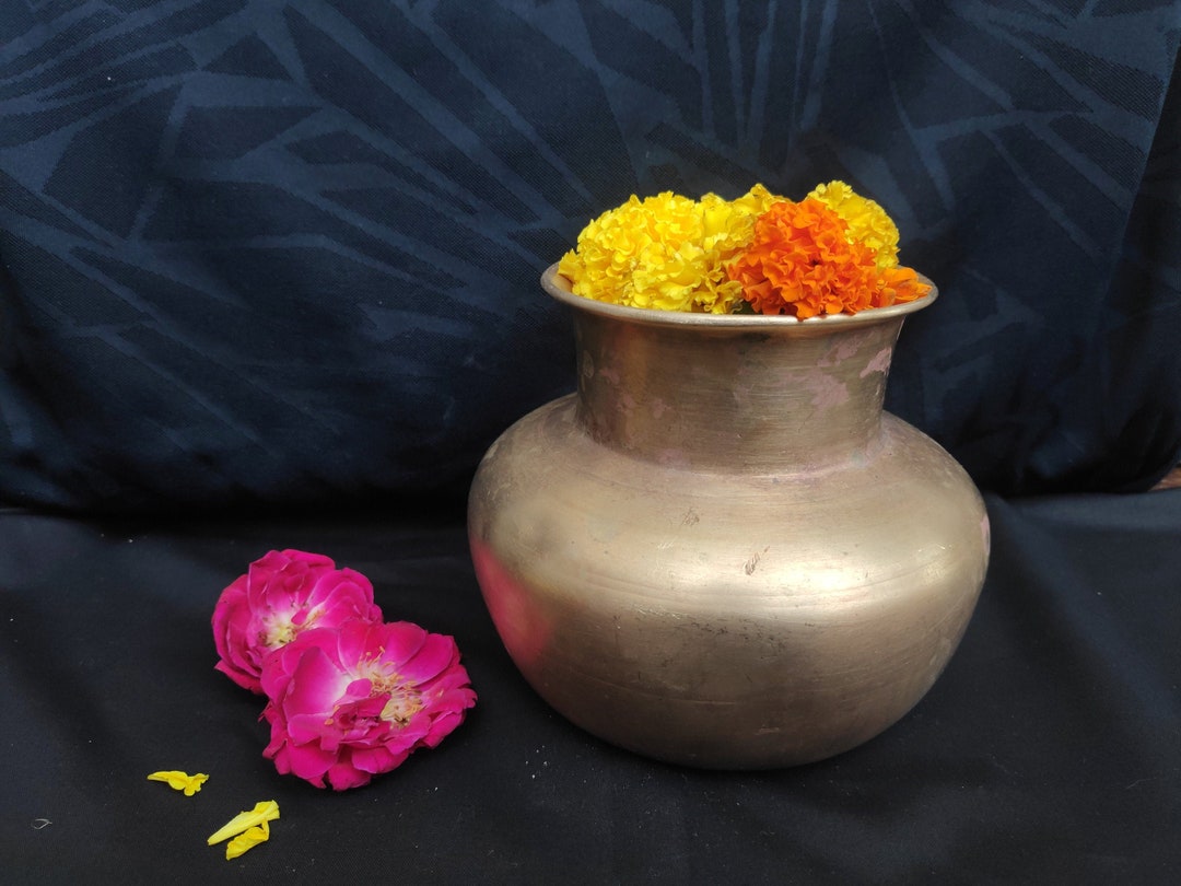 Handmade Antique Brass Lota, Indian Water Pot, Kitchen Decor - Etsy
