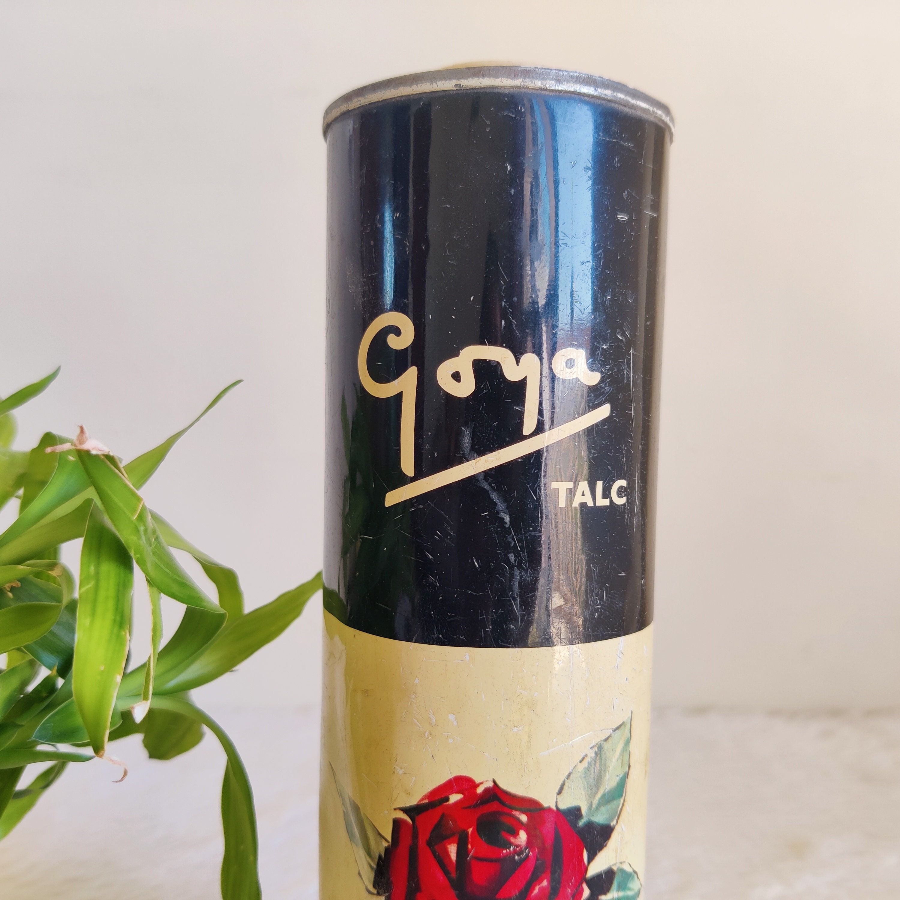Vintage Goya Talcum Powder Black Rose Advertising Tin Box - Etsy