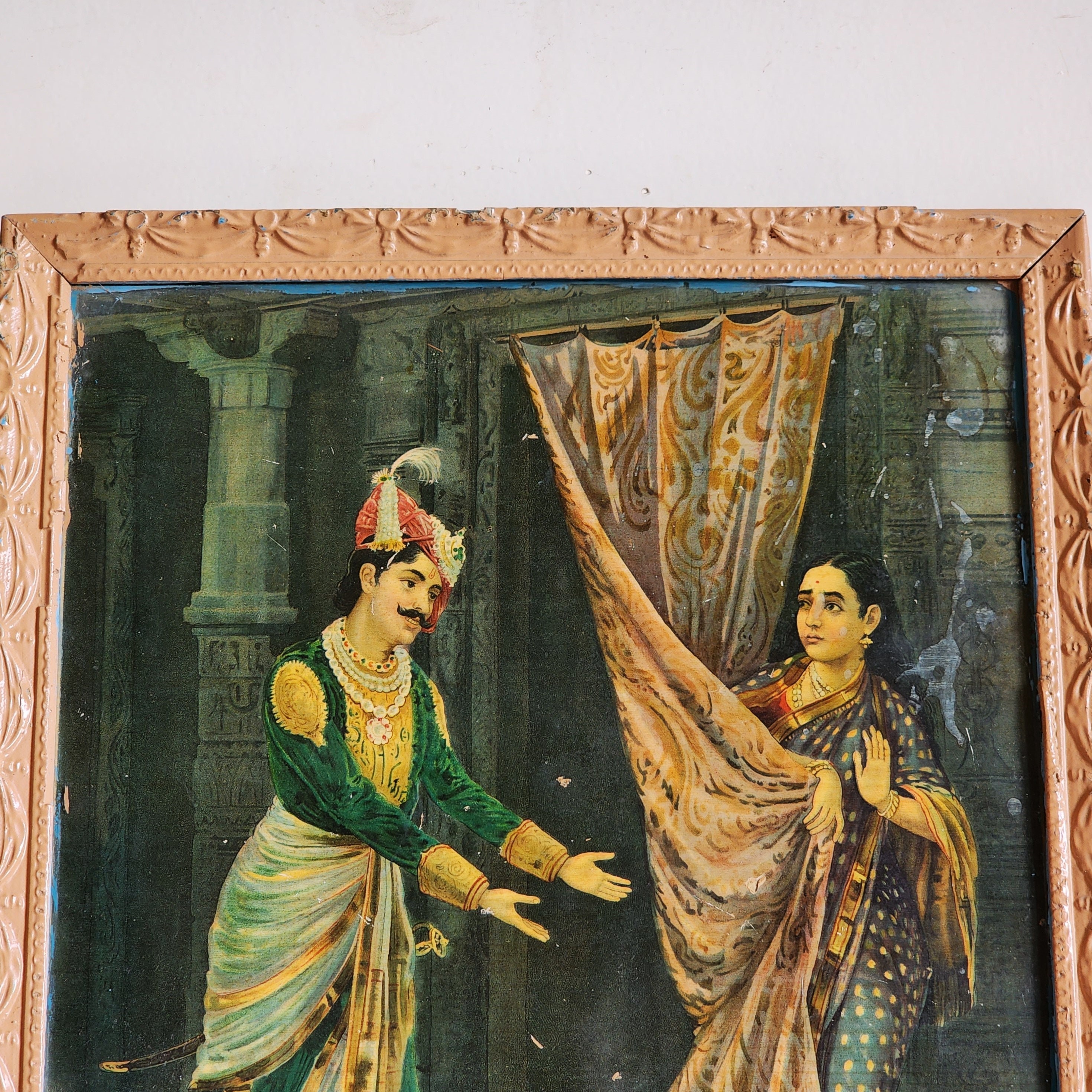 Vintage Raja Ravi Varma Printing Press Print of 'keechak Sairandhri ...