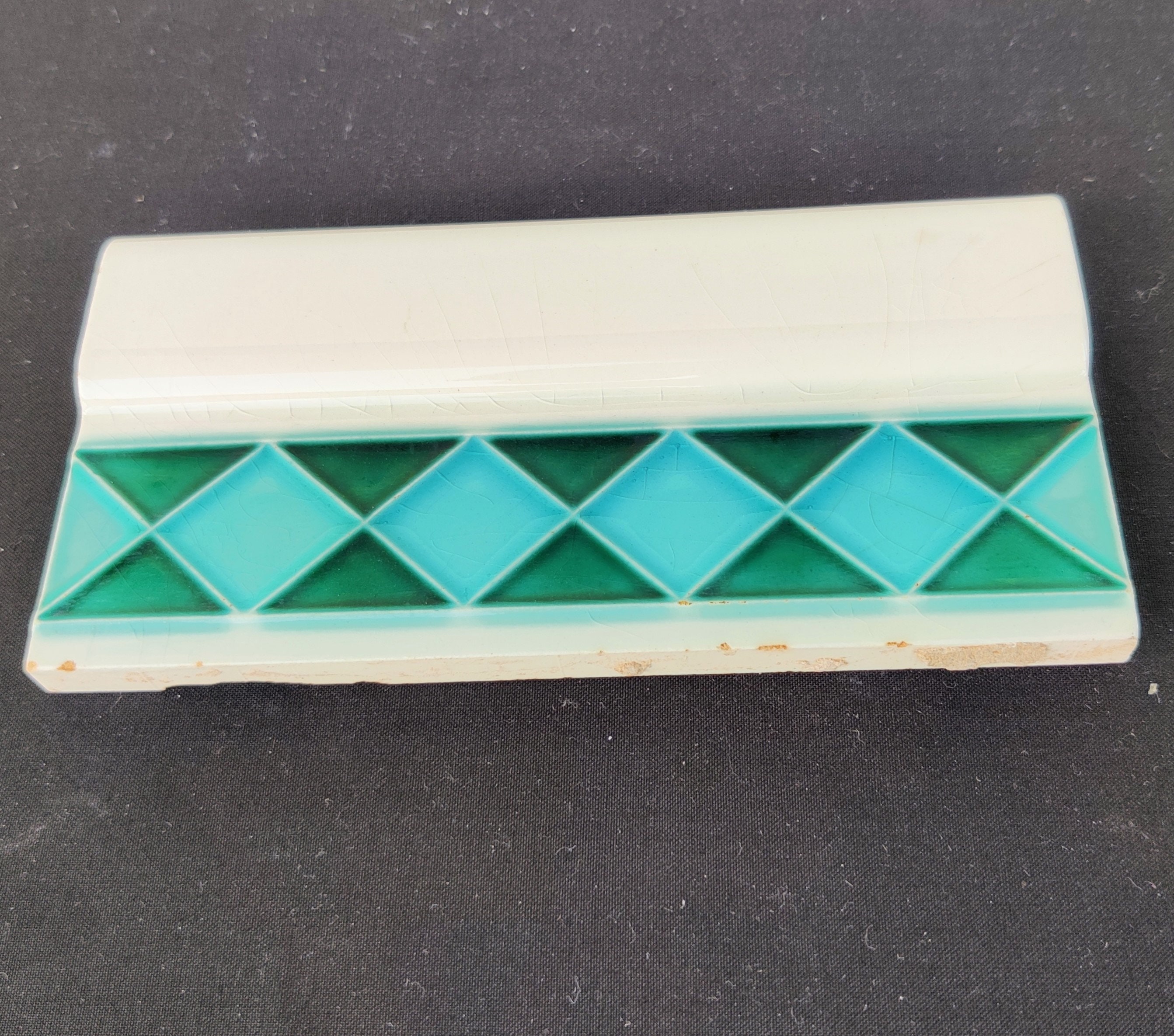 Vintage Blue,green & White Architecture Border Tile,japan furniture ...