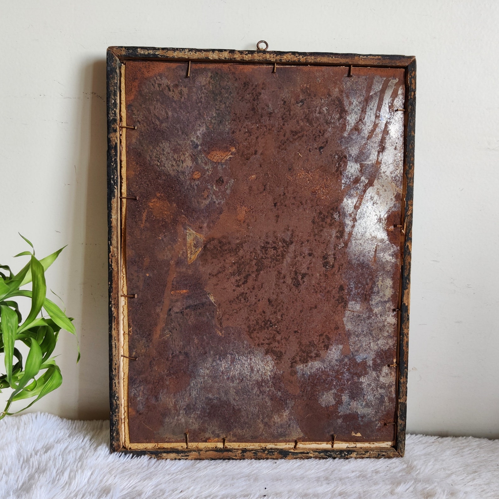 Vintage Gopi Vastraharan Rasleela Print With Original Wooden Frame ...