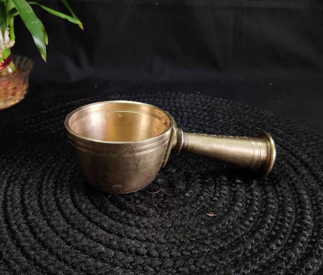 Antique Rare Religious Holy Heavy Brass Spoon | Antique Traditional ...