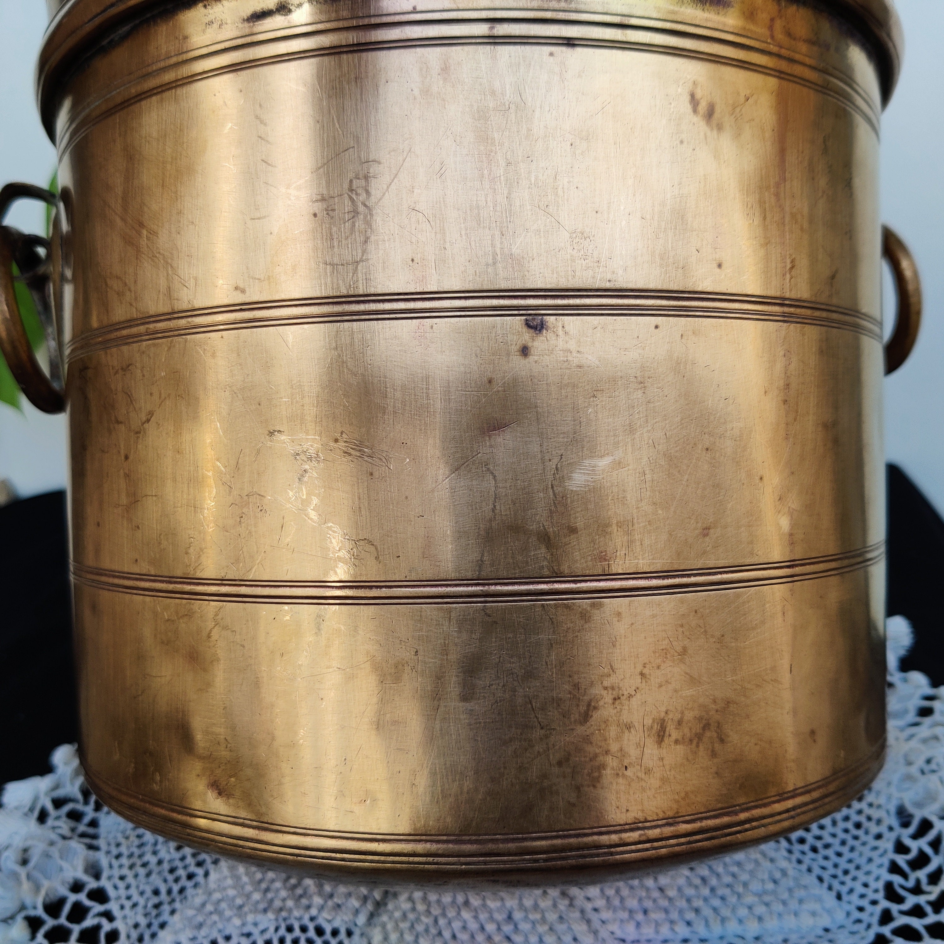 Antique Brass Storage Container / Snacks Canister / Grain Box - Etsy