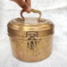 Antique Brass Storage Container|solid Snacks Canister|vintage Jewellery ...