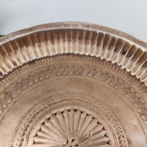 Antique Brass Plate Mandala Engraved and Scalloped Edge | Designer ...