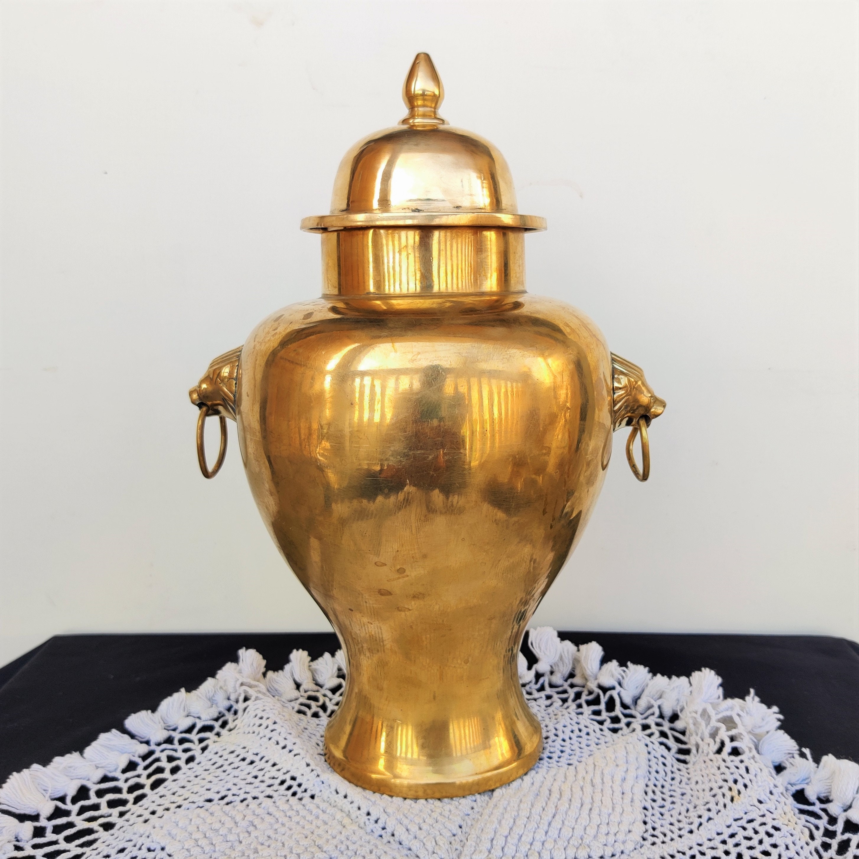 Antique Brass Water Dispenser Container With Lion Head Handles - Etsy