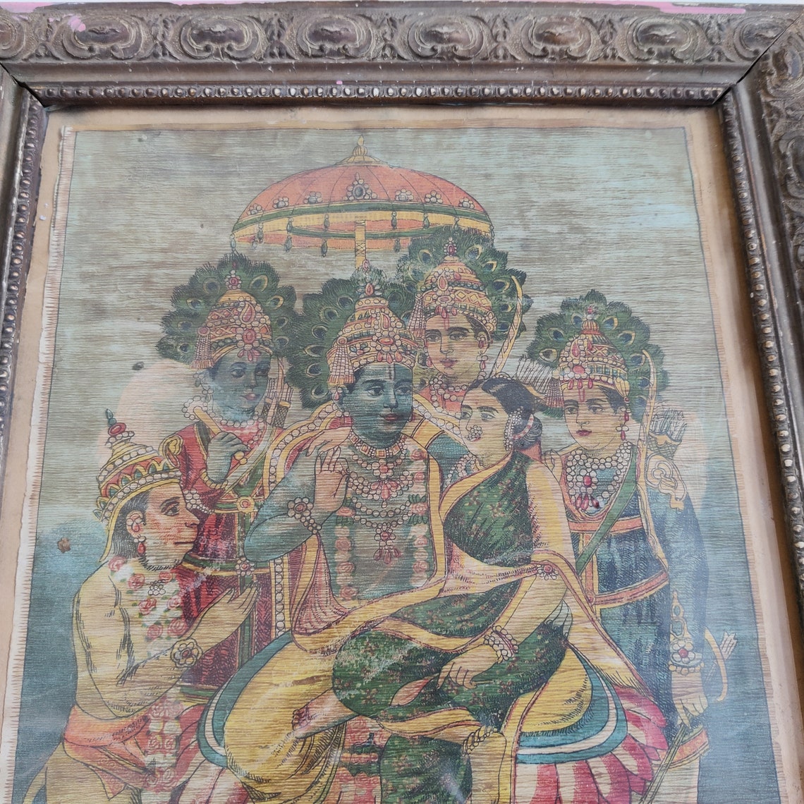 Vintage Ravi Vaibhav Printing Press Print of 'ram Panchayatan' With ...