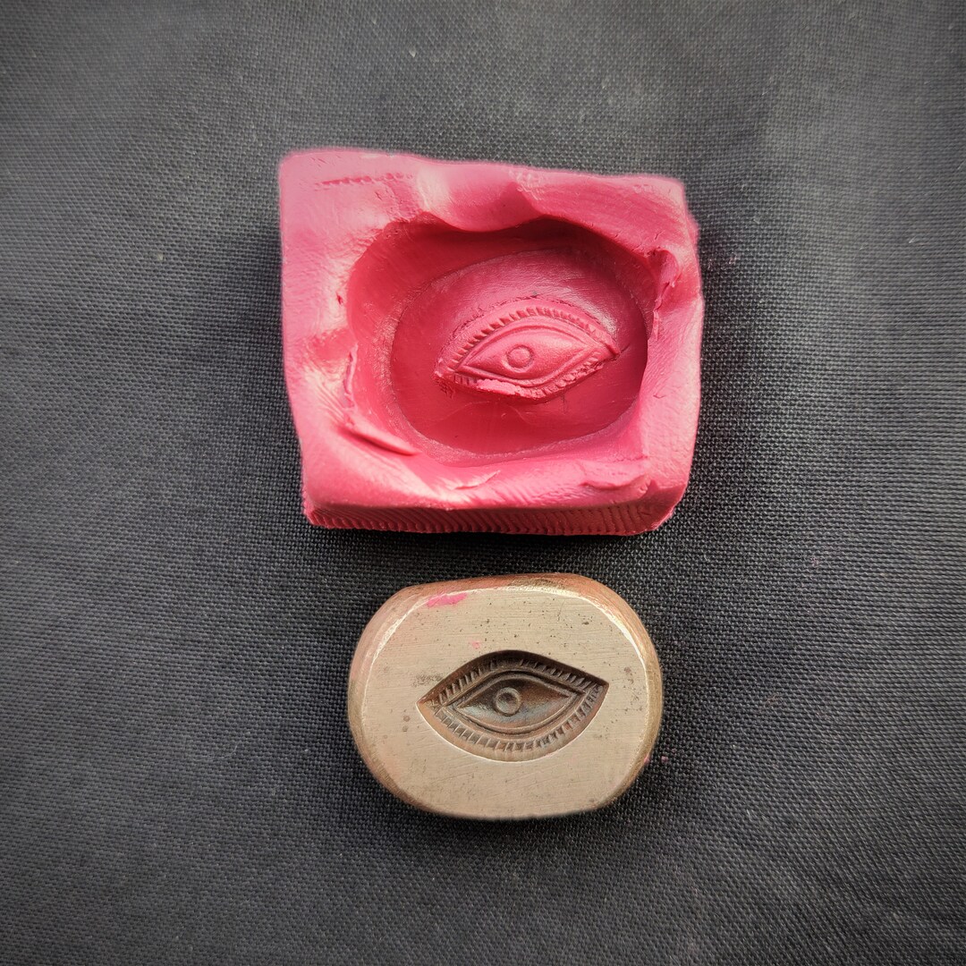 Antique Bronze Jewellery Stamp Eye Design Mould | Wax Seal | Handmade ...