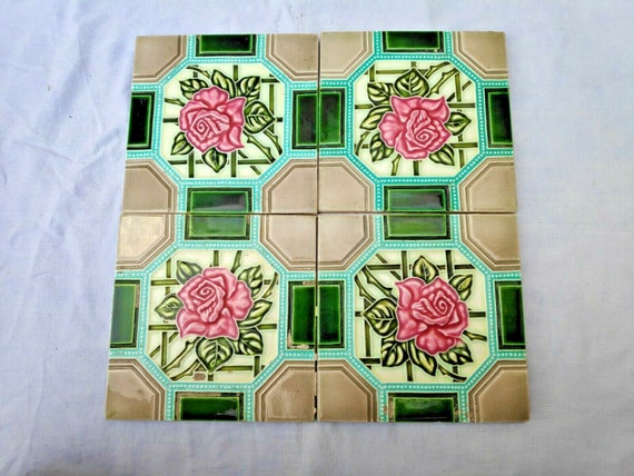 Ceramic Vintage Tile Japan Japanese Tile Furniture Tile Decorative Tile ...