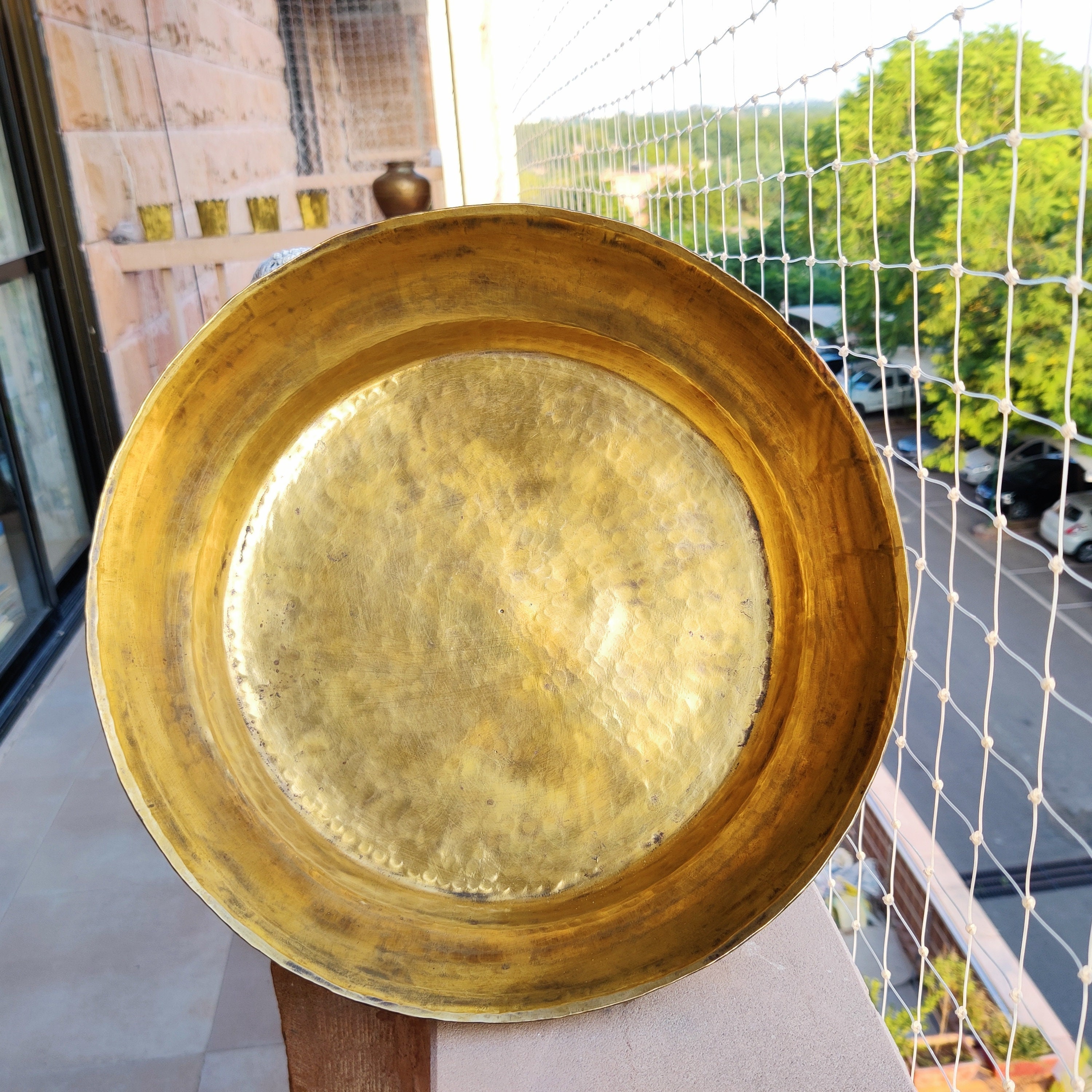 Multi Purpose Hand Hammered Plate Brassware Kitchenware Plate ...