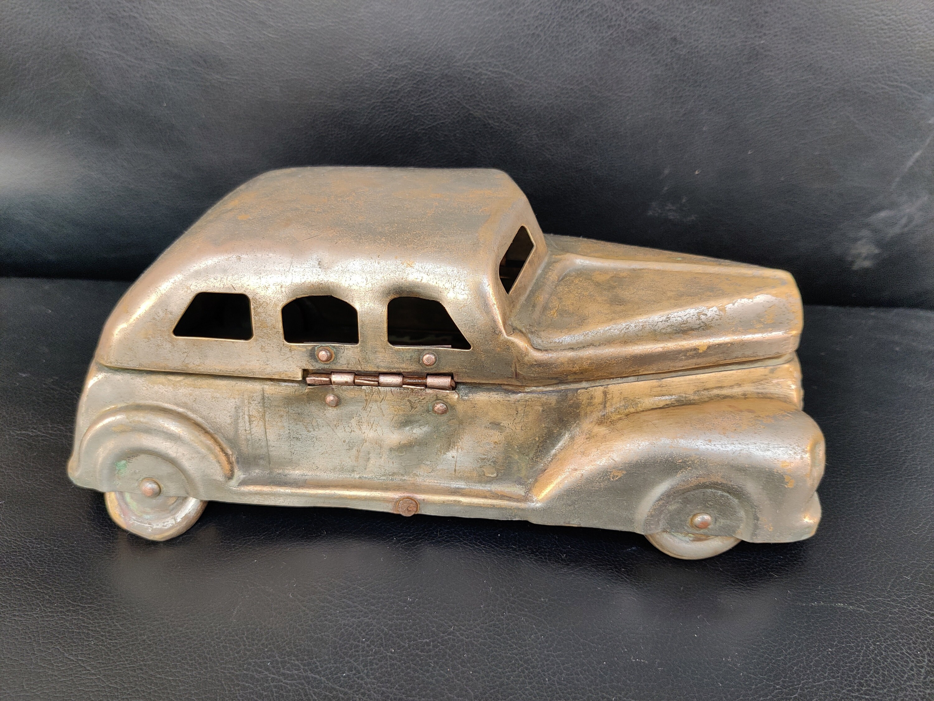 Vintage Nickel Plated Brass Car Shaped Box KHM Car Model Box Vintage ...