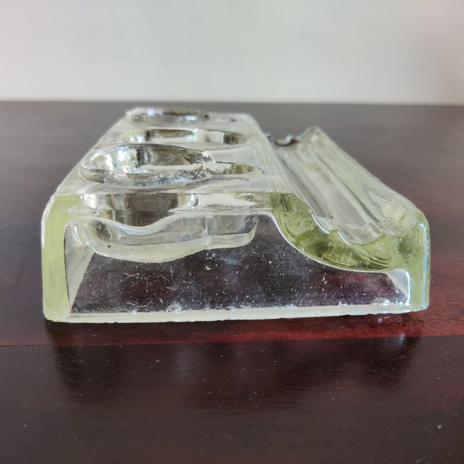 Vintage Office Table Decorative Unique Shape Glass Ink Pot |clear Glass ...