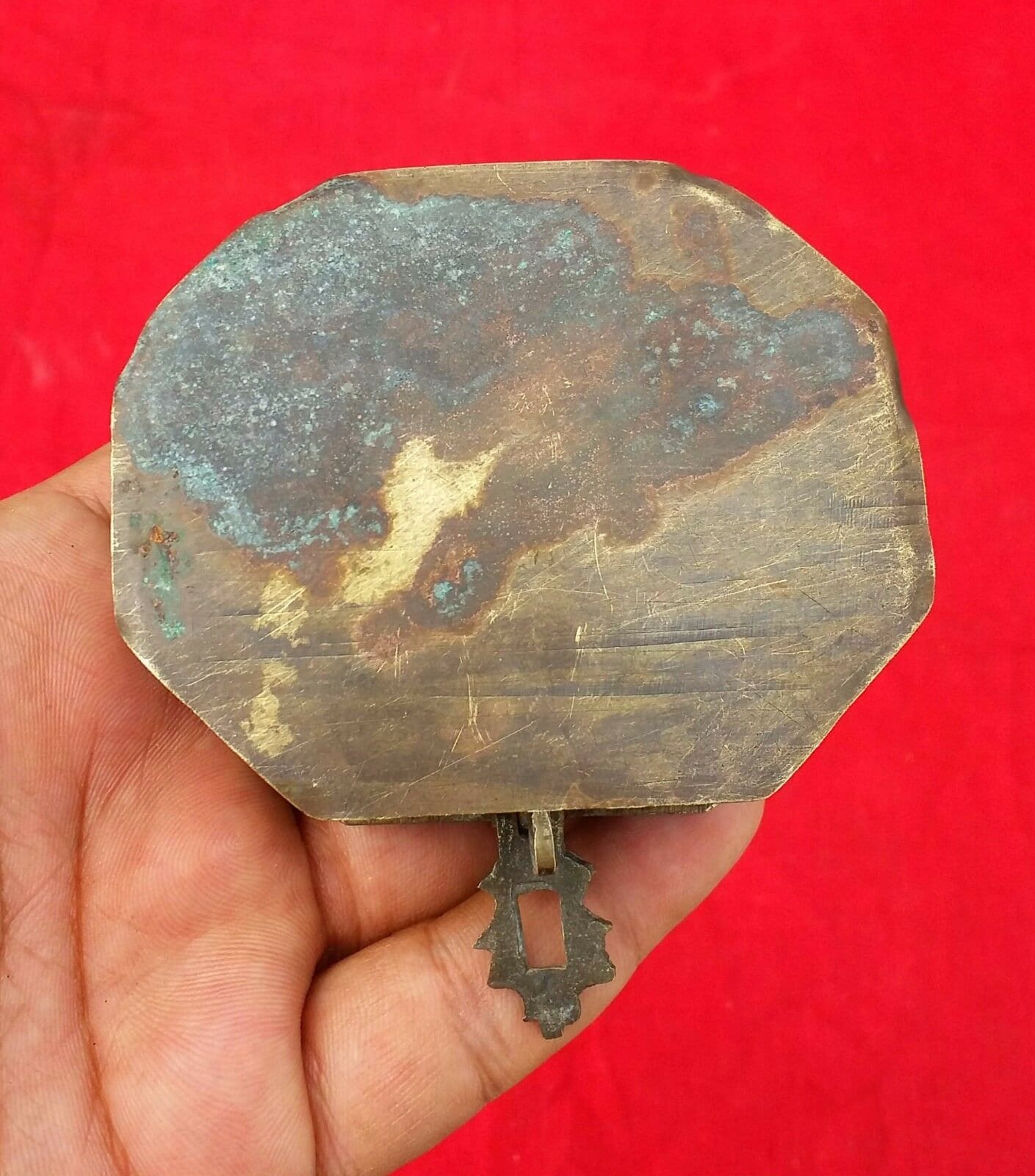 Vintage Brass Octagonal Jewellery Box|brass Pill Box|vintage Hand ...