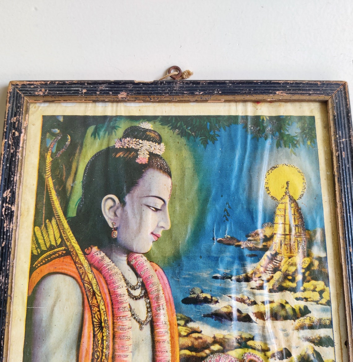 Vintage Shri Ram Chandran Shiv Poojan Print Lord Ram Doing Shiv Worship ...