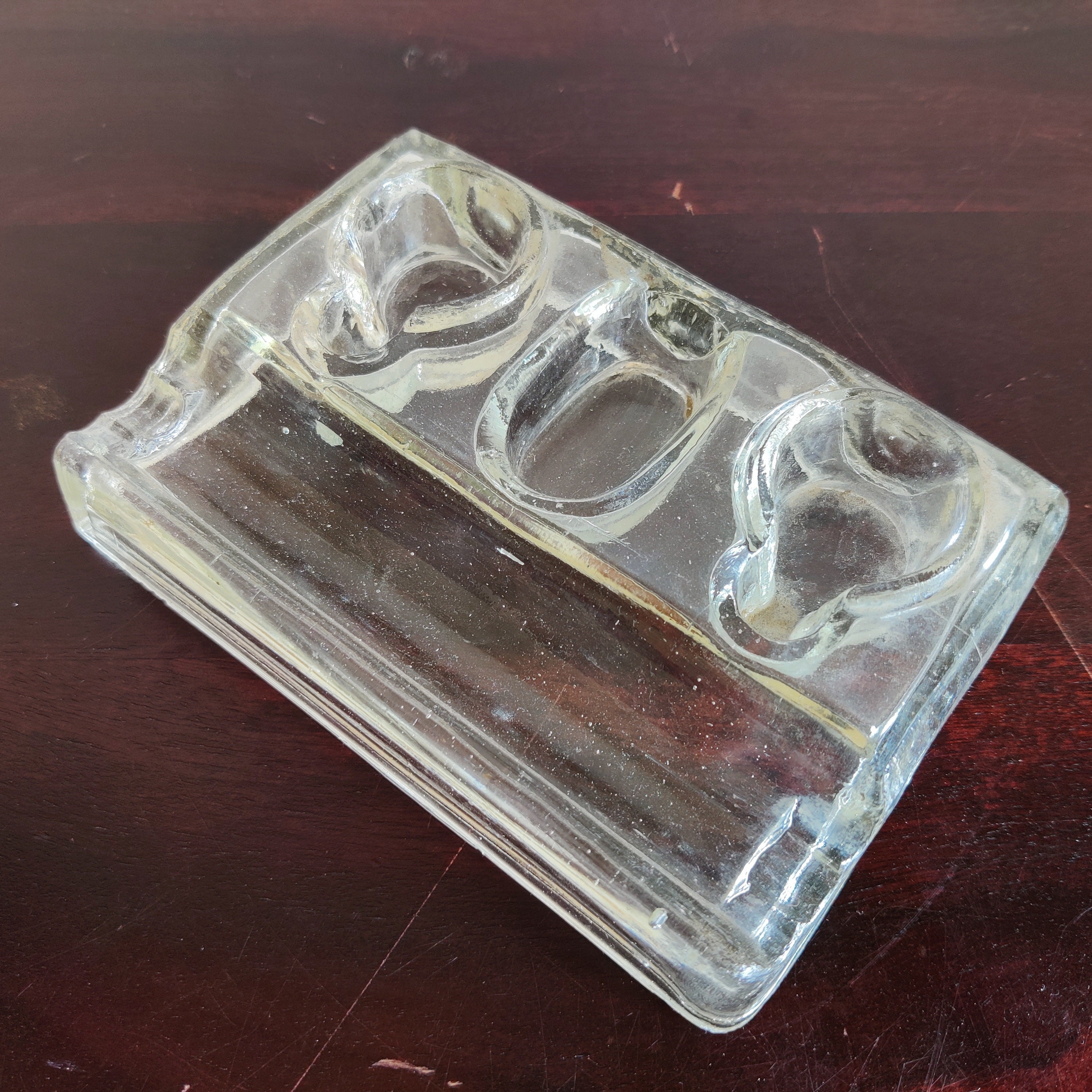 Vintage Office Table Decorative Unique Shape Glass Ink Pot |clear Glass ...