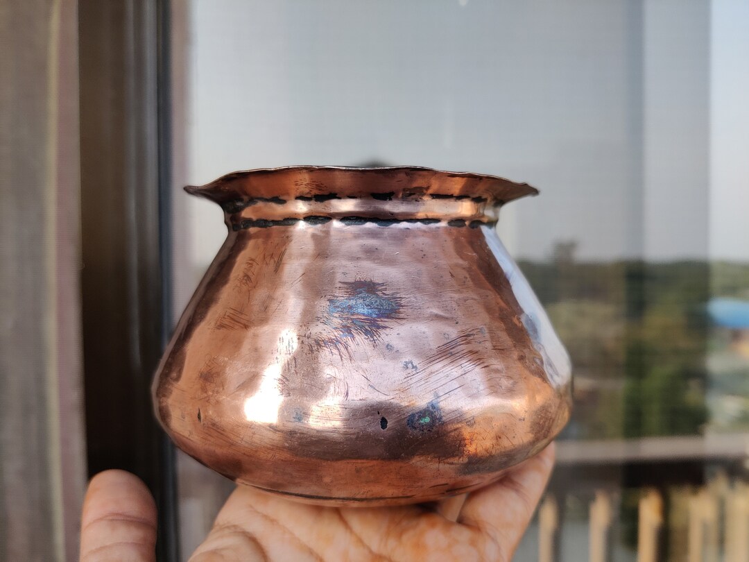 Antique Hammered Copper Cooking Bowl, Collectible Kitchenware - Etsy UK