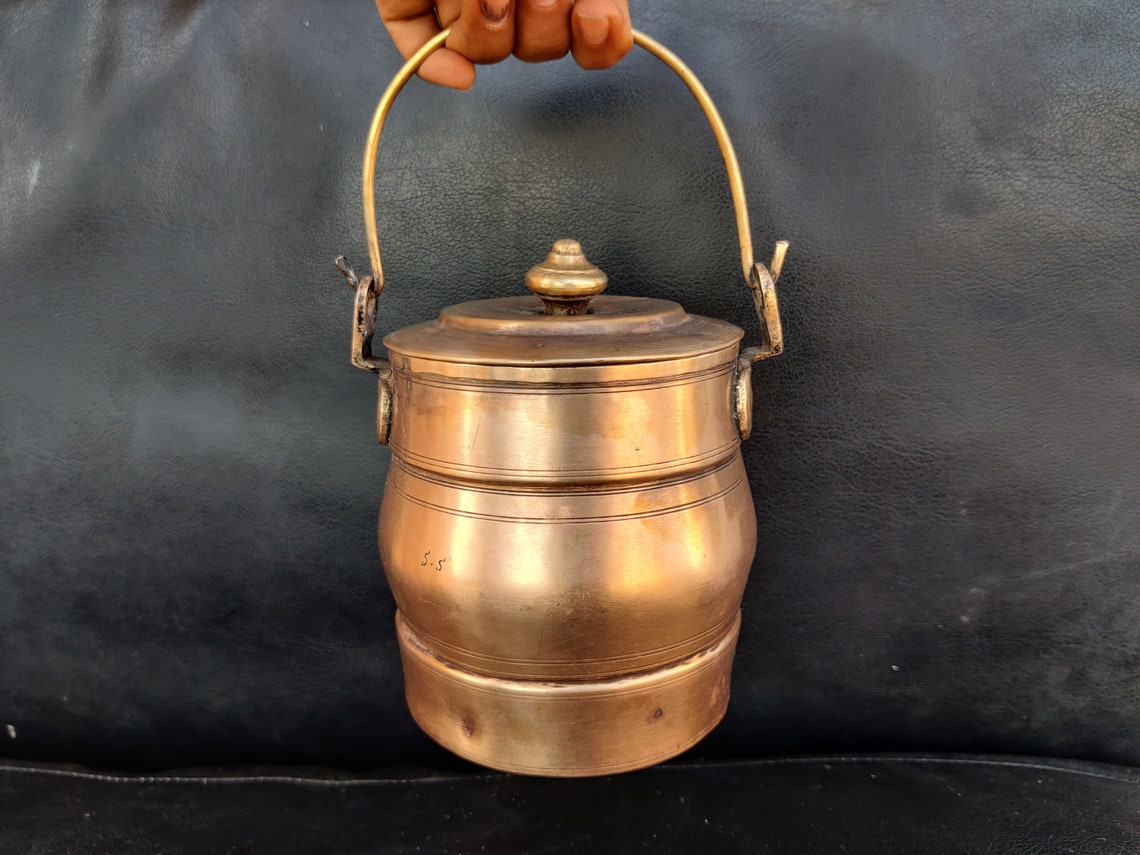 Antique Brass Storage Container/canister/box With Lid and - Etsy