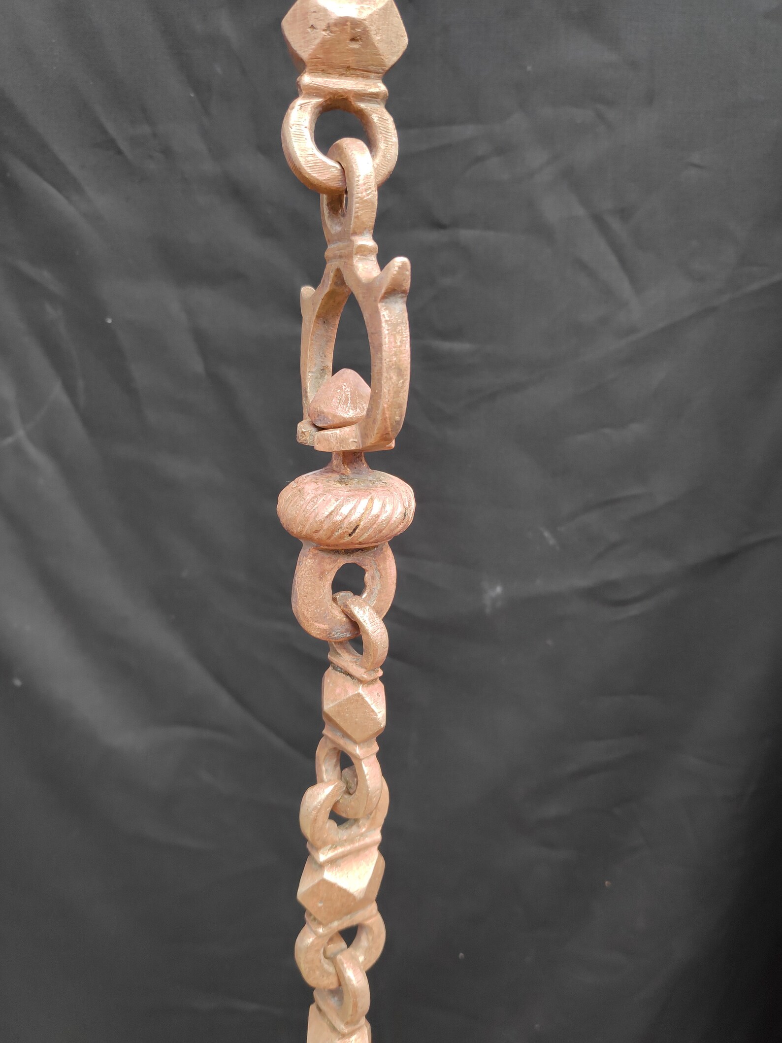 Antique Brass Oil Lamp With Chain Traditional Hanging Vilakku Brass ...