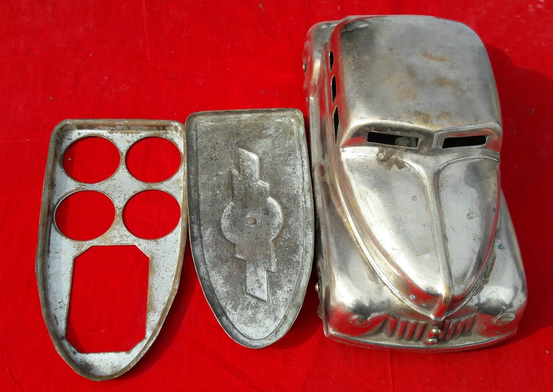 Vintage Nickel Plated Brass Car Shaped Box | Car Model Box | Vintage ...