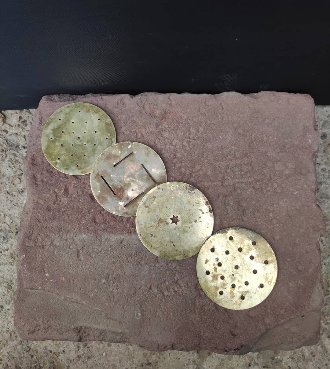 Vintage Brass Sev Snacks Maker Machine With 4 Different Jali Plates for ...