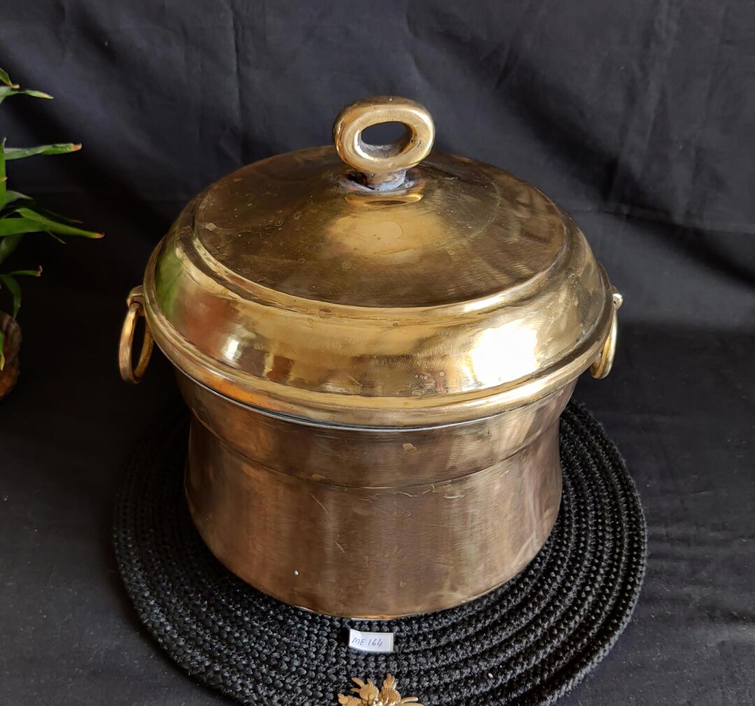 Antique Brass Handcrafted Idli Pot | Steamer | Cooker | South Indian ...