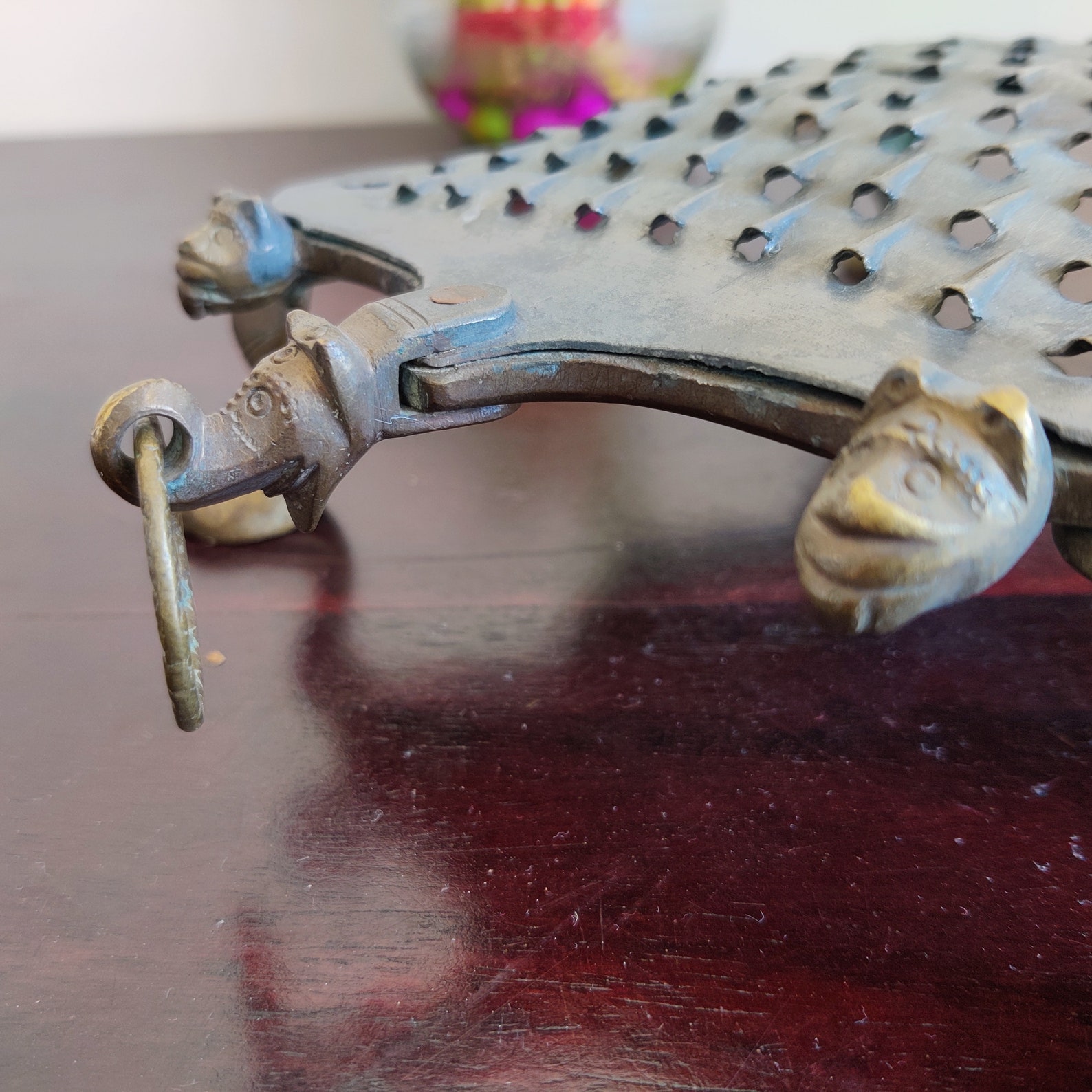 Antique Brass Tortoise Shaped Cheese Grater Brass Vegetable Shredder ...