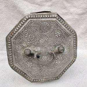 Antique Copper Octagonal Betel Nut Box | Rare Mughal Ornate Six ...
