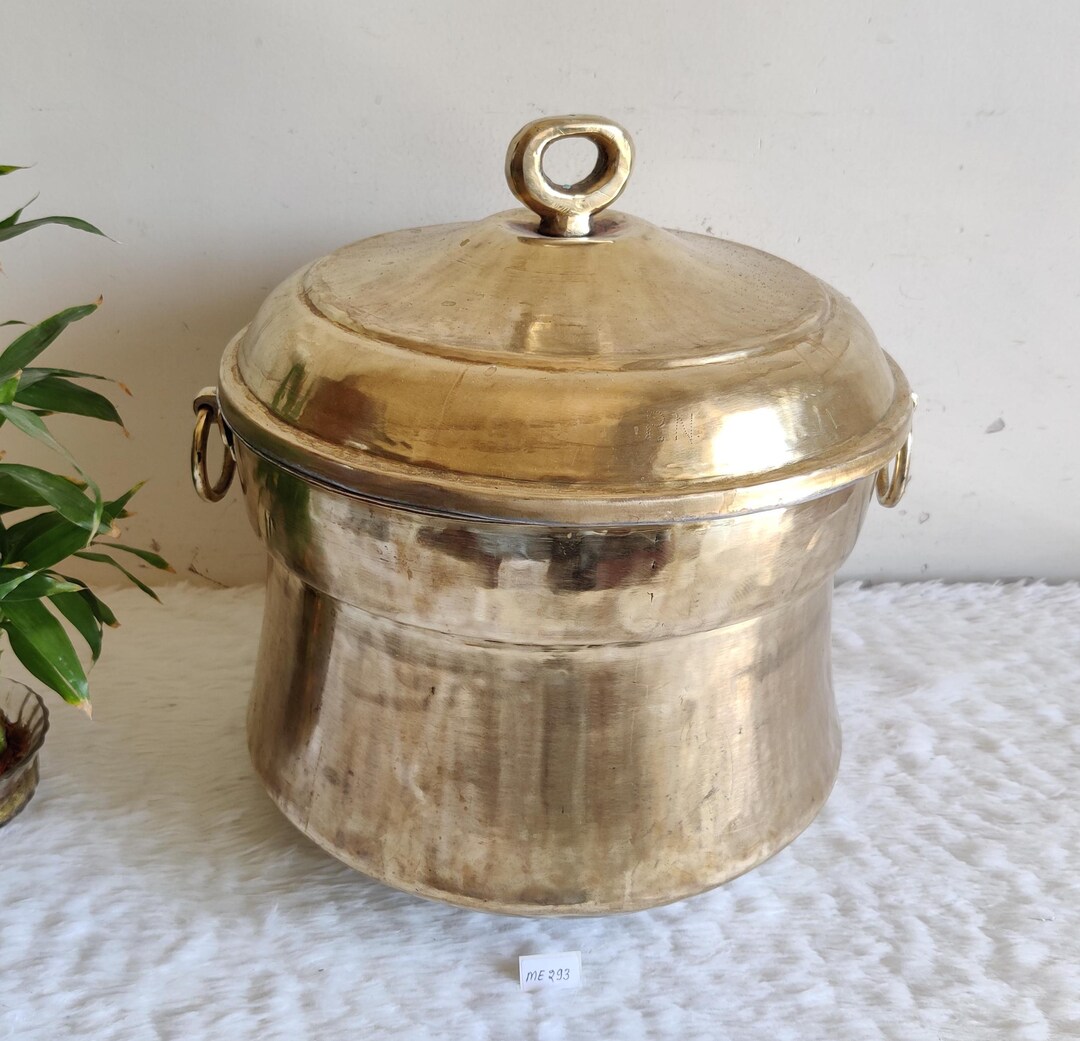Antique Brass Handcrafted Idli Steamer Pot | Idli Patra | South Indian ...