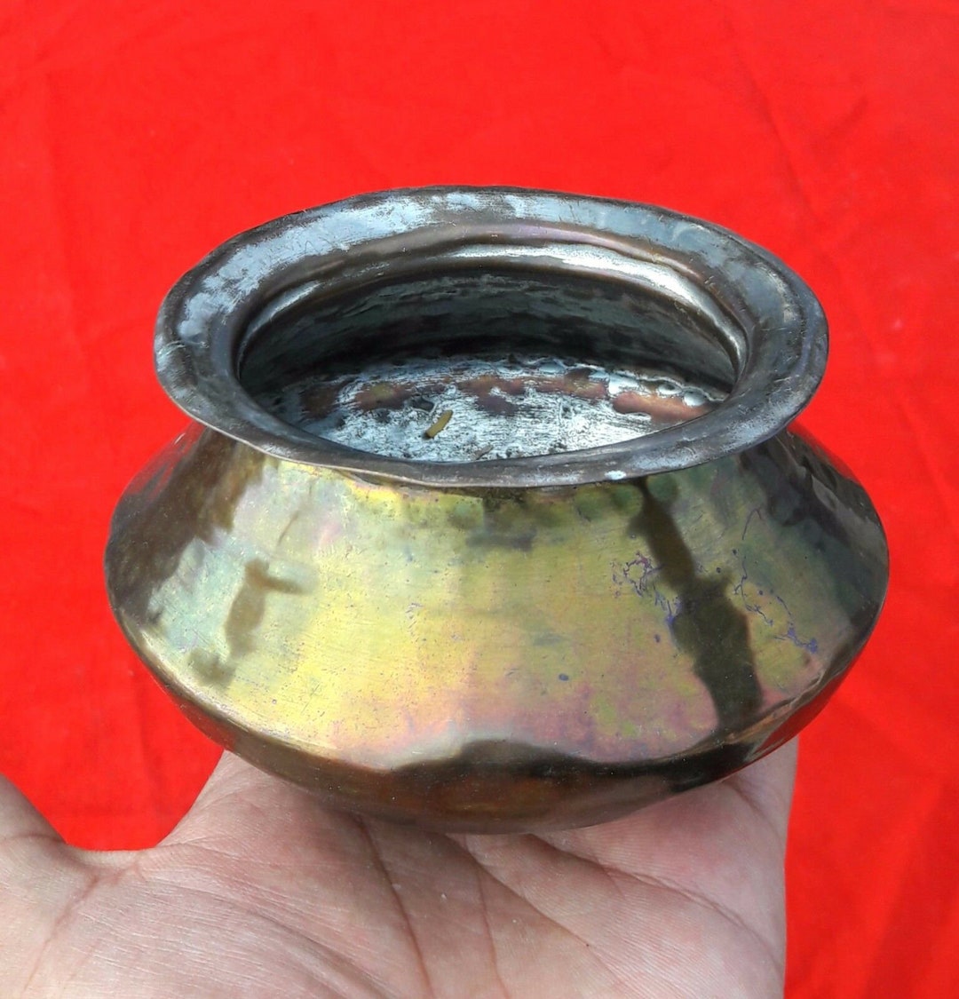 Antique Solid Small Cooking Potbrass Planterantique - Etsy