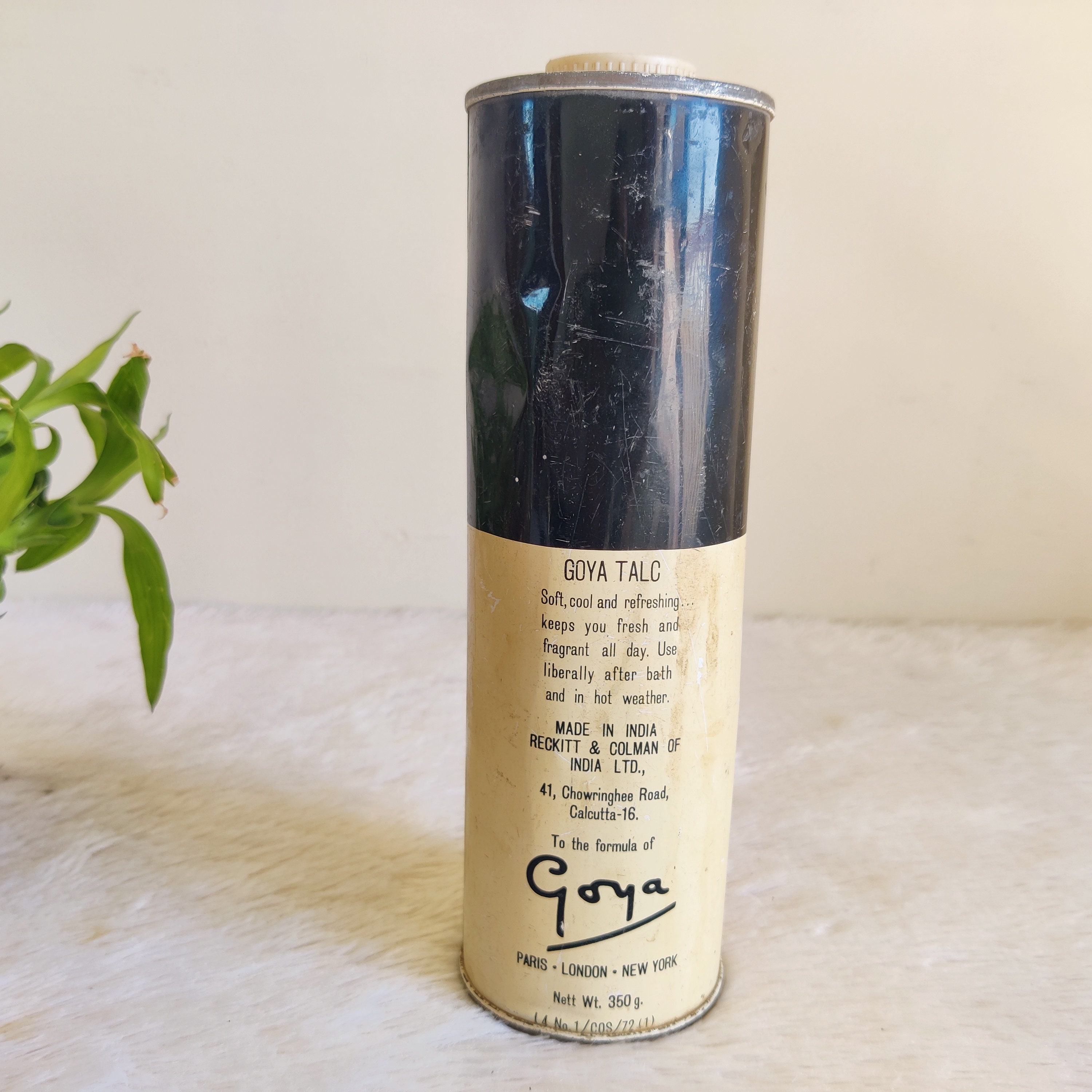 Vintage Goya Talcum Powder Black Rose Advertising Tin Box | Vintage ...